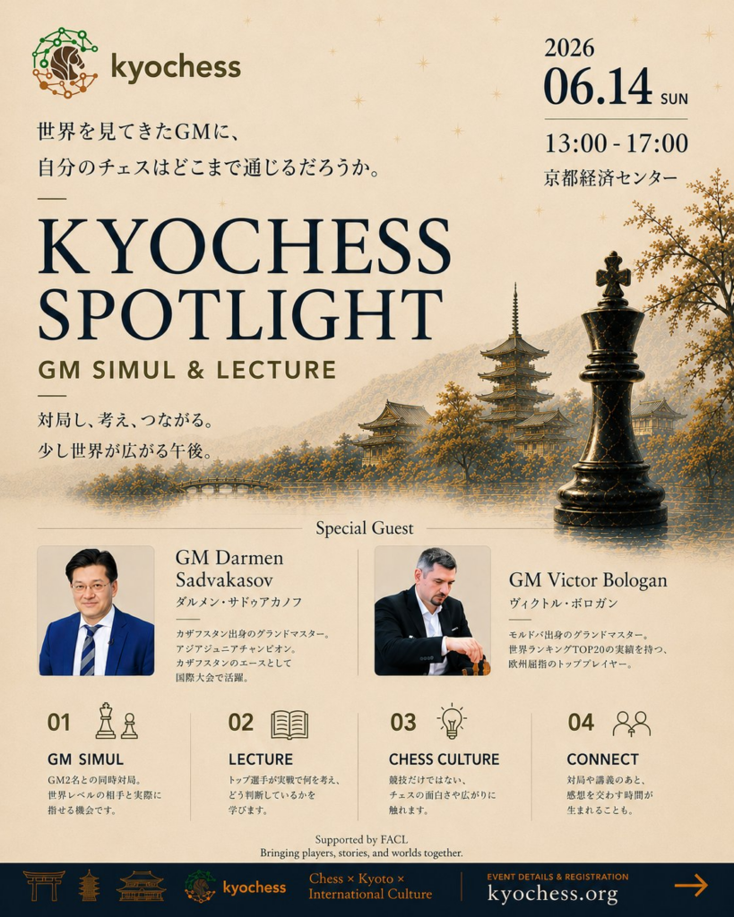 GM BologanとGM Sadvakasovによる同時対局・レクチャーイベント | 日本チェス連盟